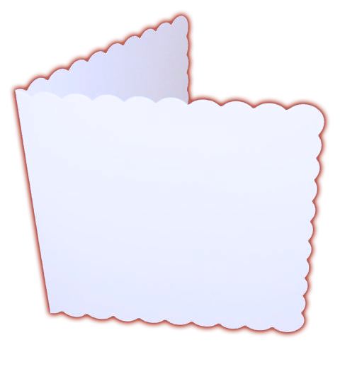 CRAFT UK Card and Envelopes - White - Scalloped