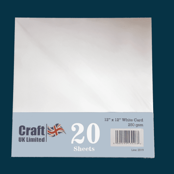 Craft UK Premium smooth White Card 12"x12" 250gsm